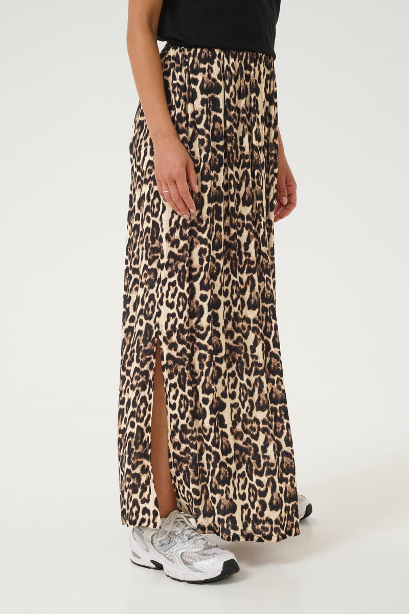 KAFFE Edita Amber nederdel Leopard – Mit Hjerterum